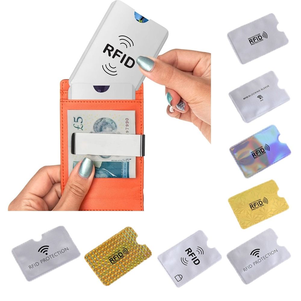 10pcs Resuable NFC Blocking Anti RFID Card Holder Aluminium Foil Reader ...