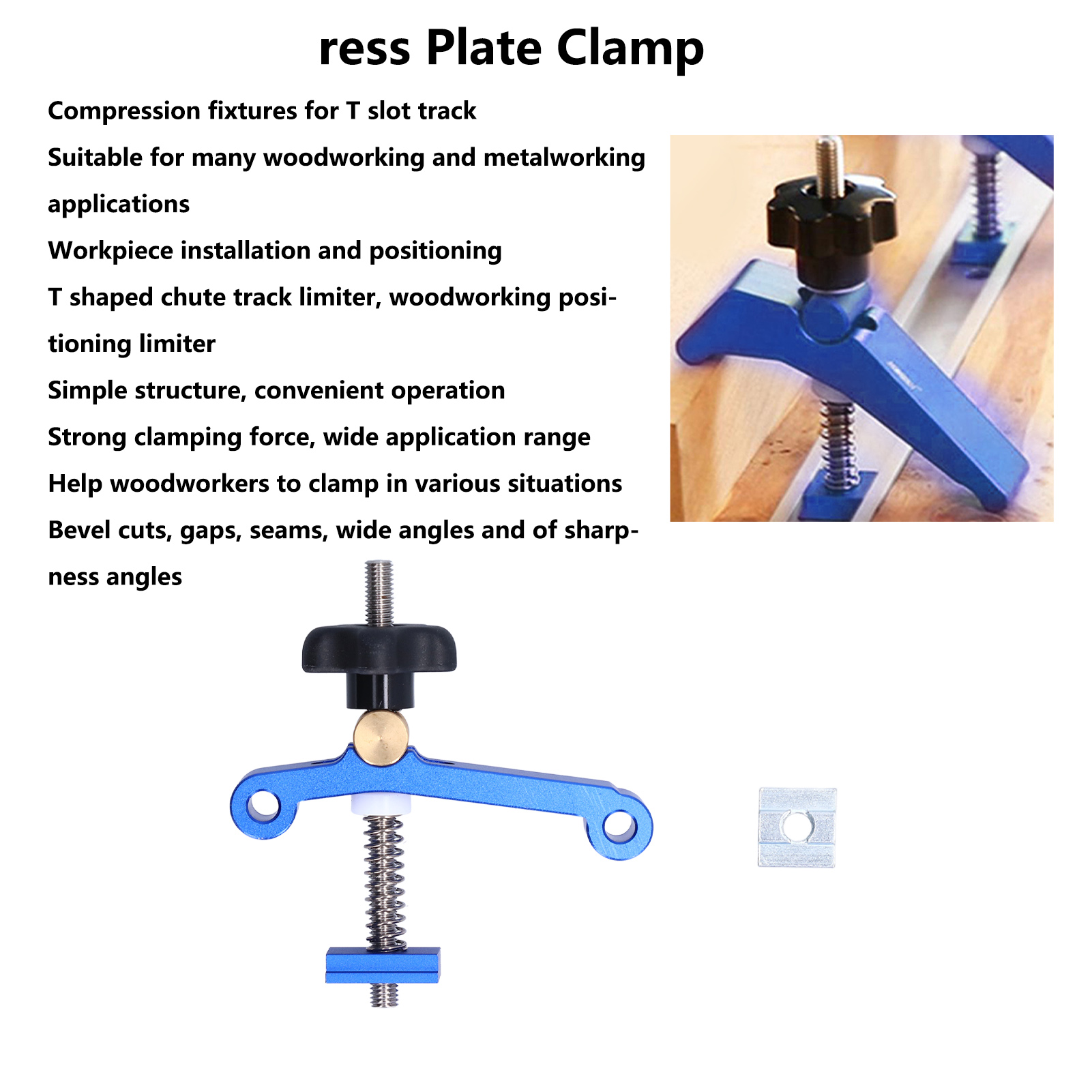 Fastening Platen Router Light Press Plate Clamp M8 for CNC Milling for ...