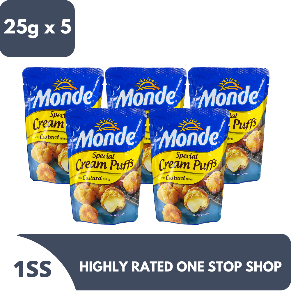 Monde Special Cream Puffs with Custard 25g x 5 (Exp July 17, 2023 ...