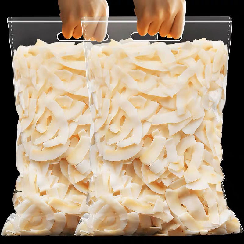 (Makanan ringan Cina) Kepingan kelapa, serpihan kelapa panggang, buah ...