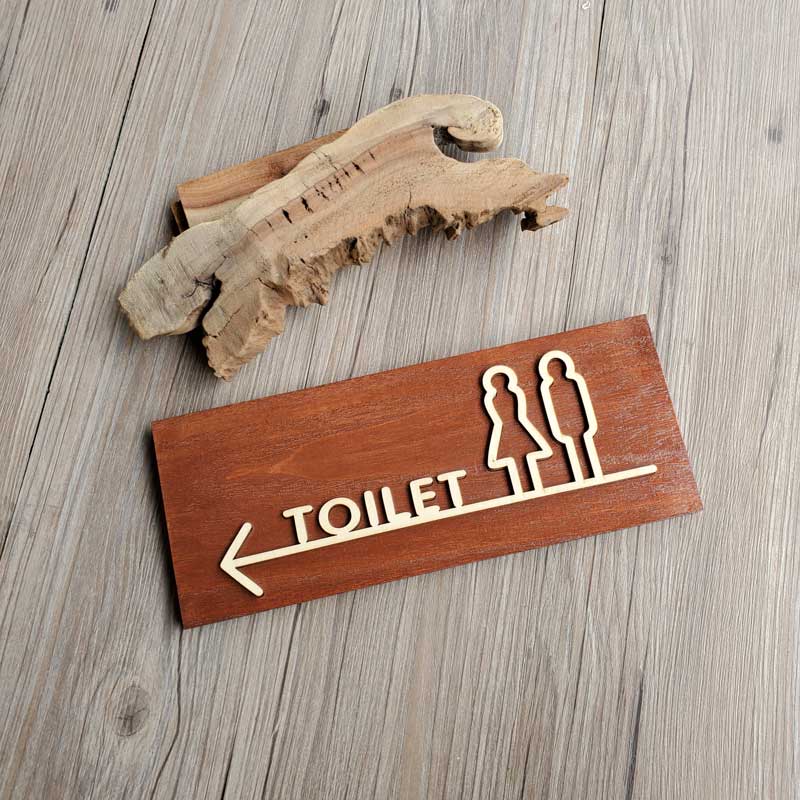【TopazTrove】Wooden Door Sticker Wc Signs Number Creativity Wood Toilet ...