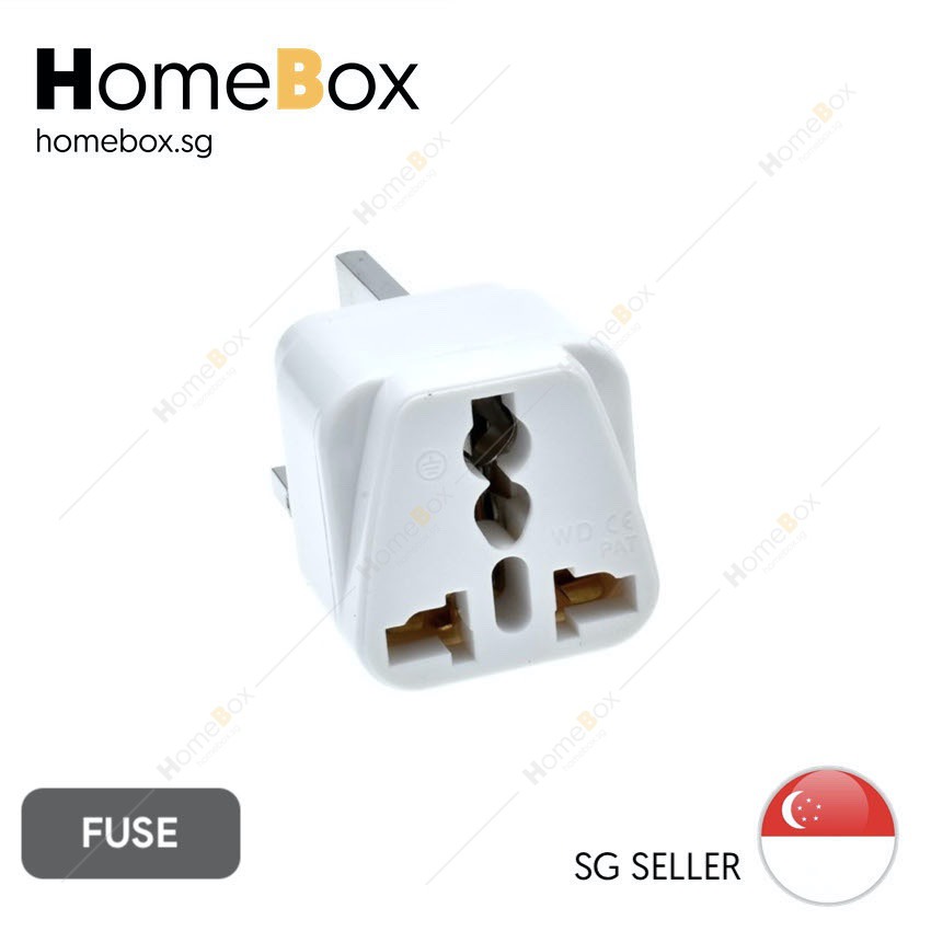 [Homebox] 🇸🇬 UK 3 Pin Plug Universal Adapter Travel Adapter FUSE ...