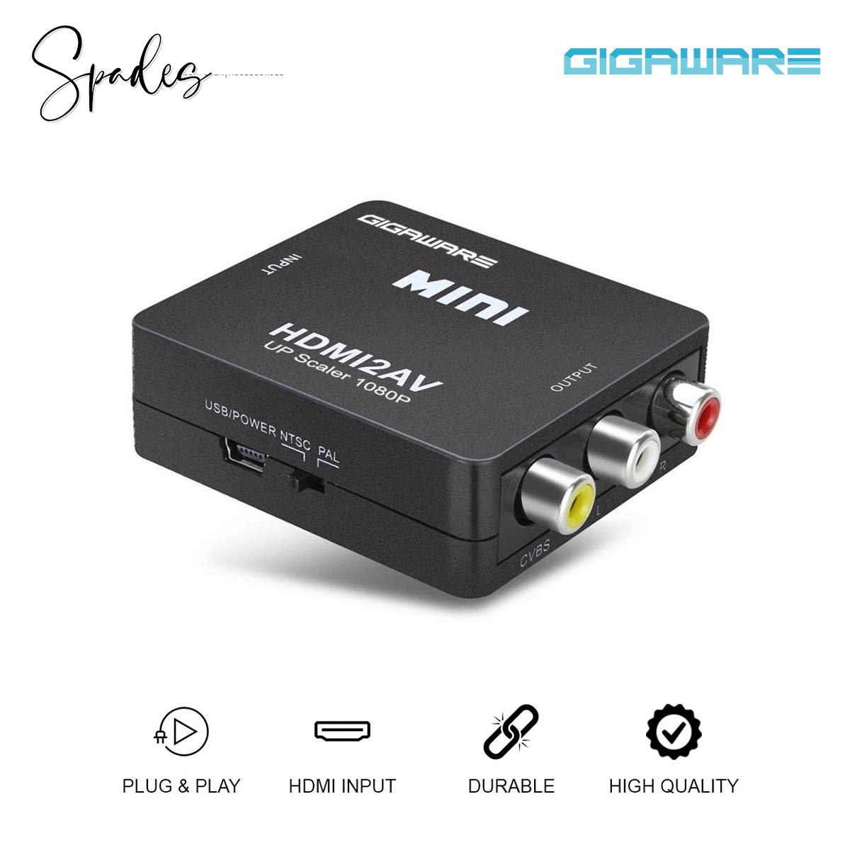 Gigaware Mini HDMI To AV 1080p Upscaler | Lazada PH