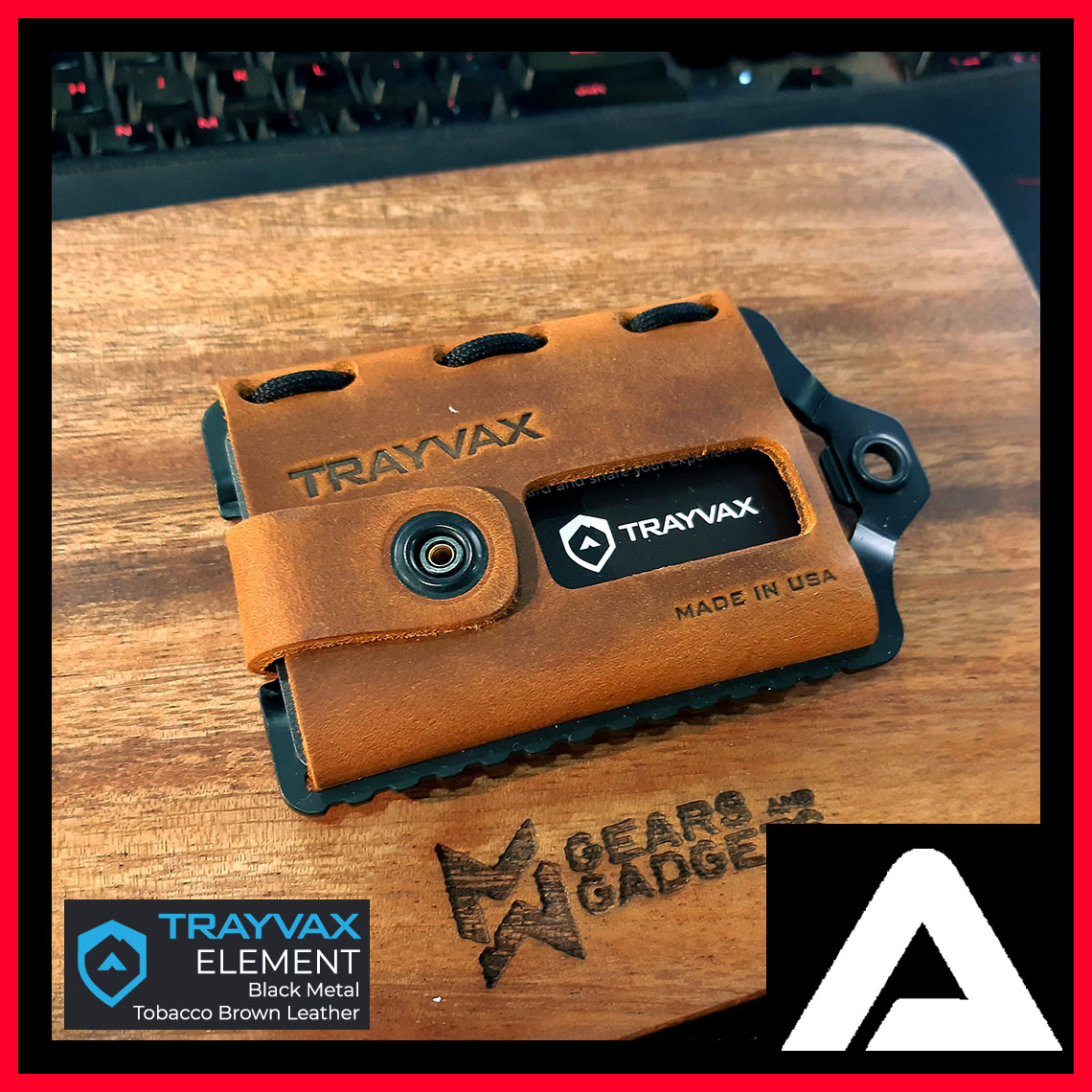 Trayvax Element Wallet - Black Metal - Tobacco Brown | Lazada PH