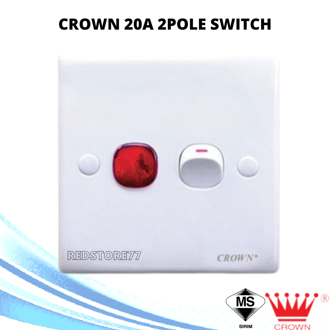 CROWN SIRIM SWITCHES SWITCH 1 2GNG 2GANG 3 GANG 4 GANG 5GANG BELL PRESS ...
