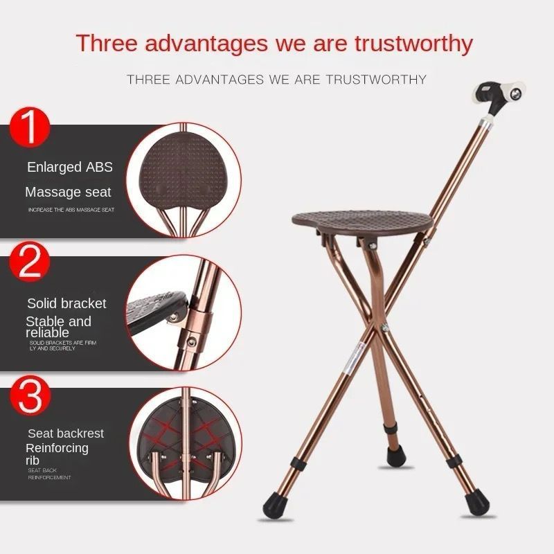 IDEAL Portable Folding Stool for the Elderly Three-Leg Ultra-Light ...