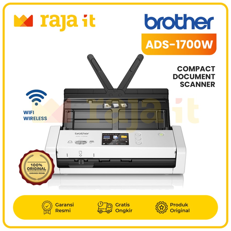 BROTHER Scanner ADS1700 ADS 1700W Scanner Brother ADS 1700 W Wireless ...