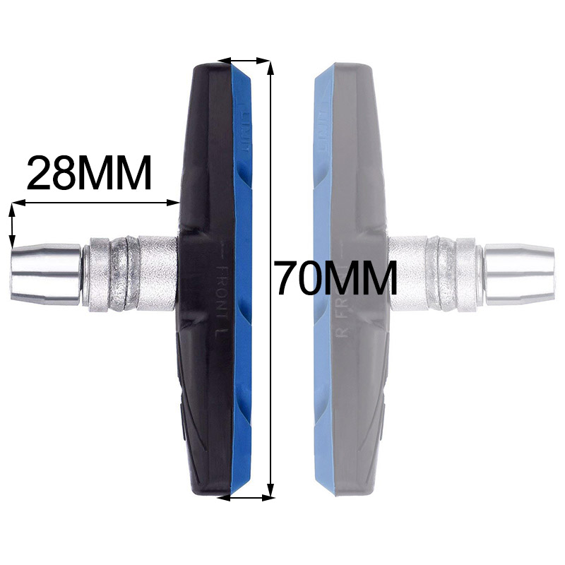 2pcs Mountain Bike Silent V-Brake Brake Pads Rubber Blocks Mtb V-Brake ...