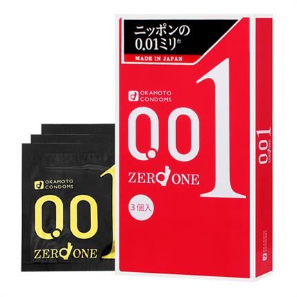 Japan Okamoto Condon OKAMOTO 001 Standard CONDOM 3Pcs/box 冈本001超薄避润套 3枚 ...