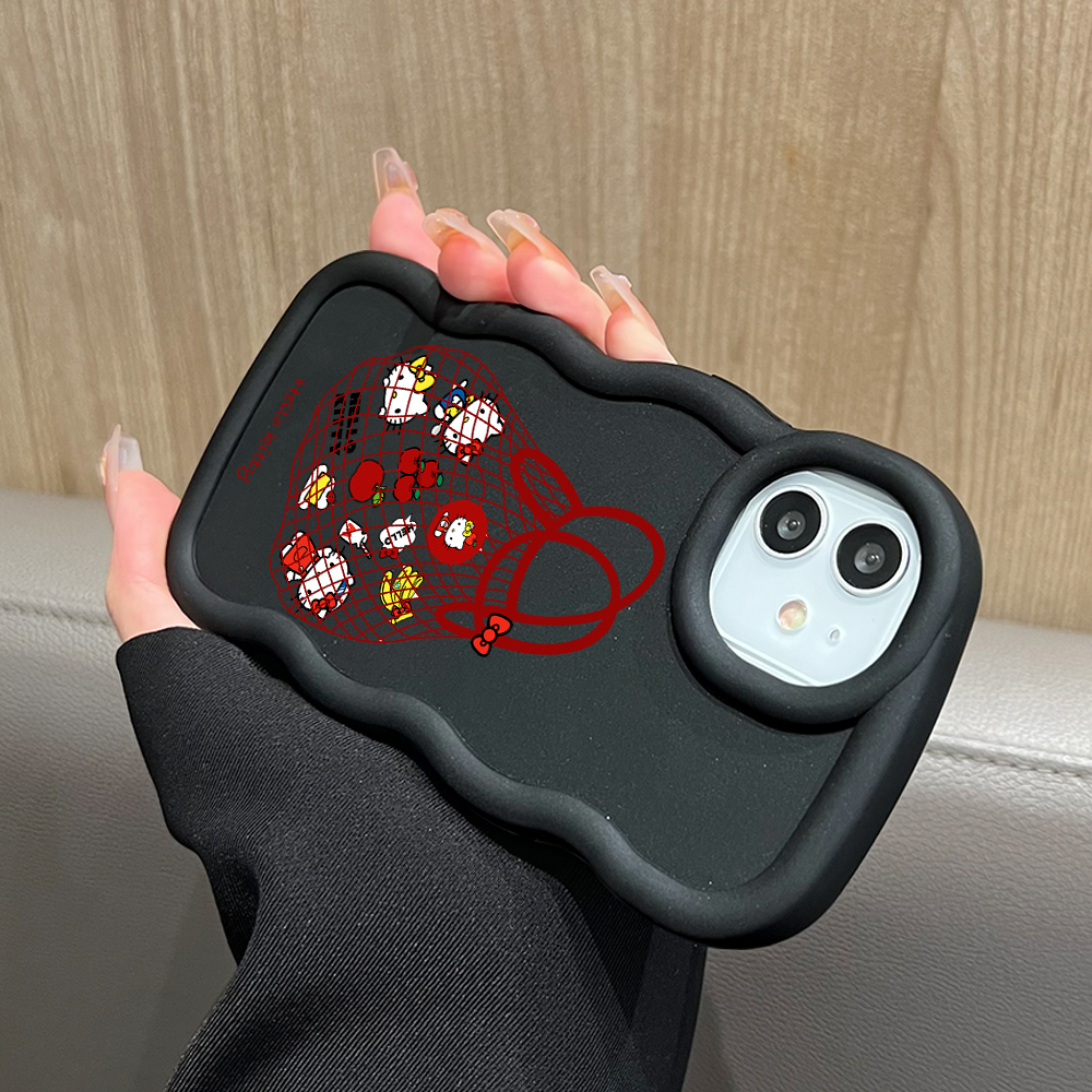 FELMYST for Tecno Spark 8 Back Cover Big Wave Edge Soft Silicone KT Cat ...