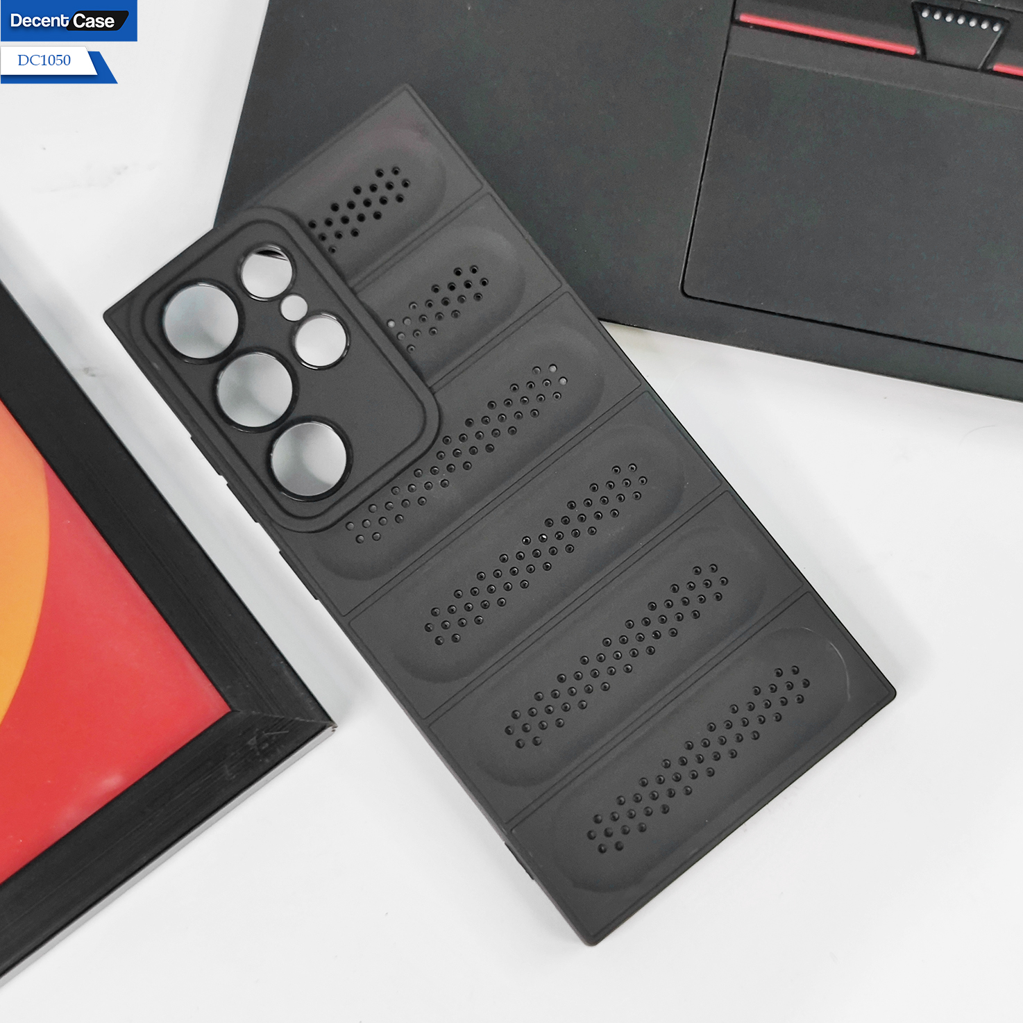 Samsung Galaxy S24 Ultra Cover - Blue - Trendy Breathable Mesh Grid Net ...