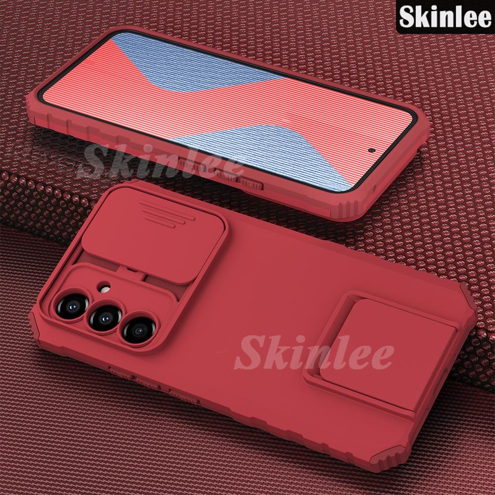 Phone Case for Samsung Galaxy S24 FE Hard Armor Shockproof Slide Camera Protection Built-in ...