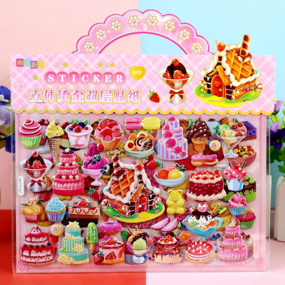 2 Sheets/Bag Cartoon Kuromi Melody Stereo Bubble Sticker Kawaii DIY 3D ...