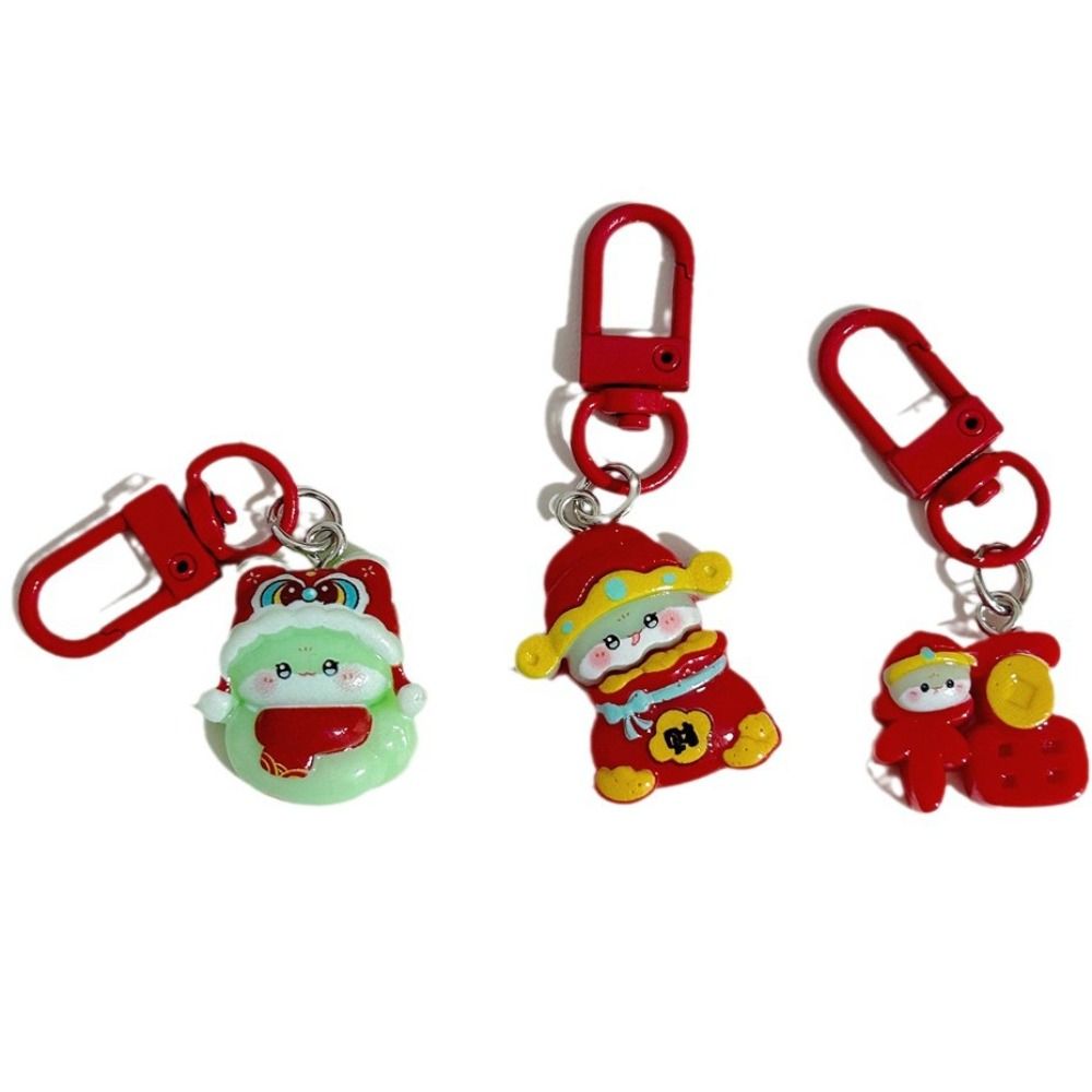 Cute Spring Festival Snake Keychain God of Wealth 2025 New Year Pendant ...