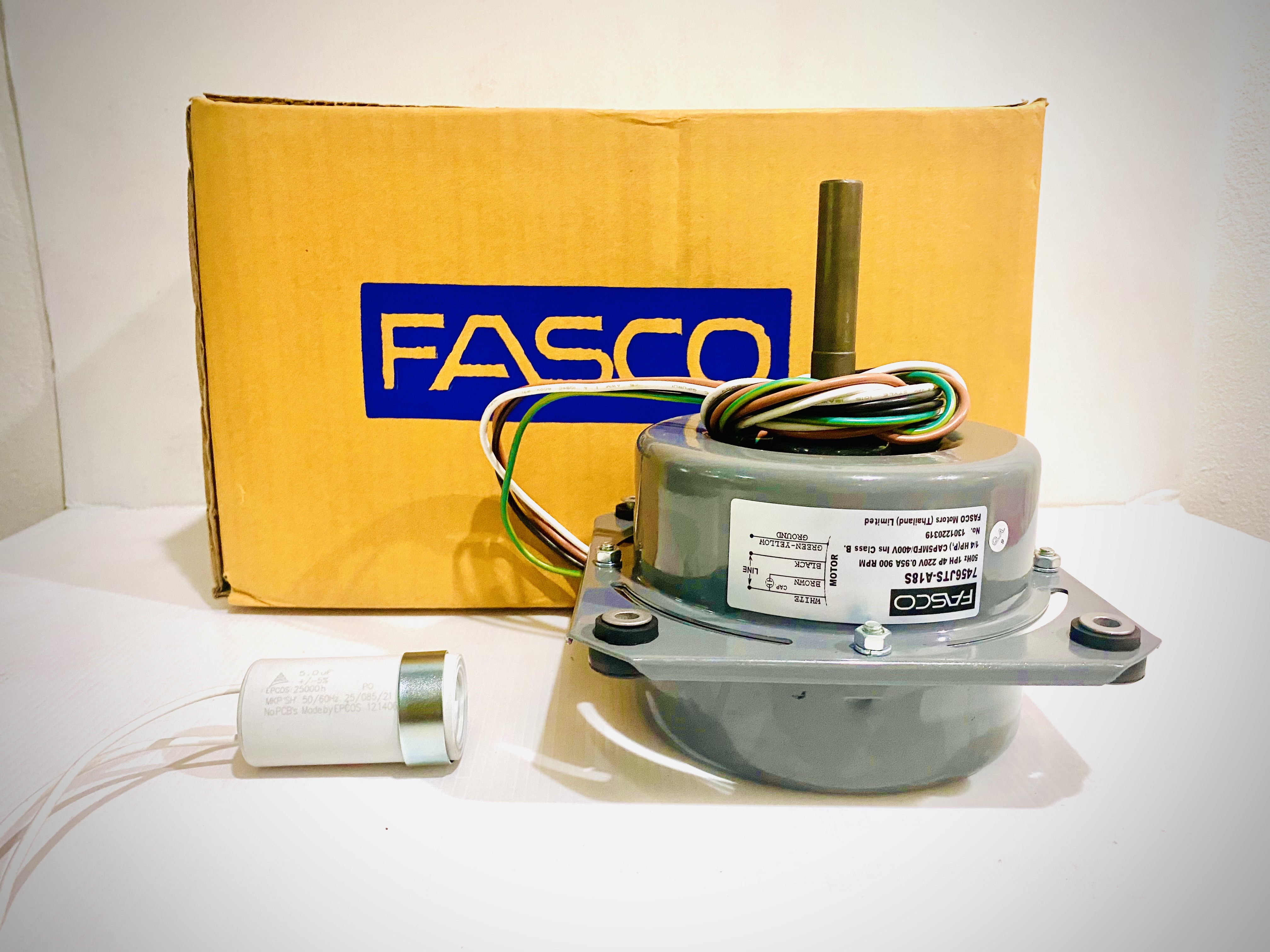 มอเตอร์คอยร้อน Fasco1/4 แบบมีปีก สำหรับงานแอร์ | Lazada.co.th