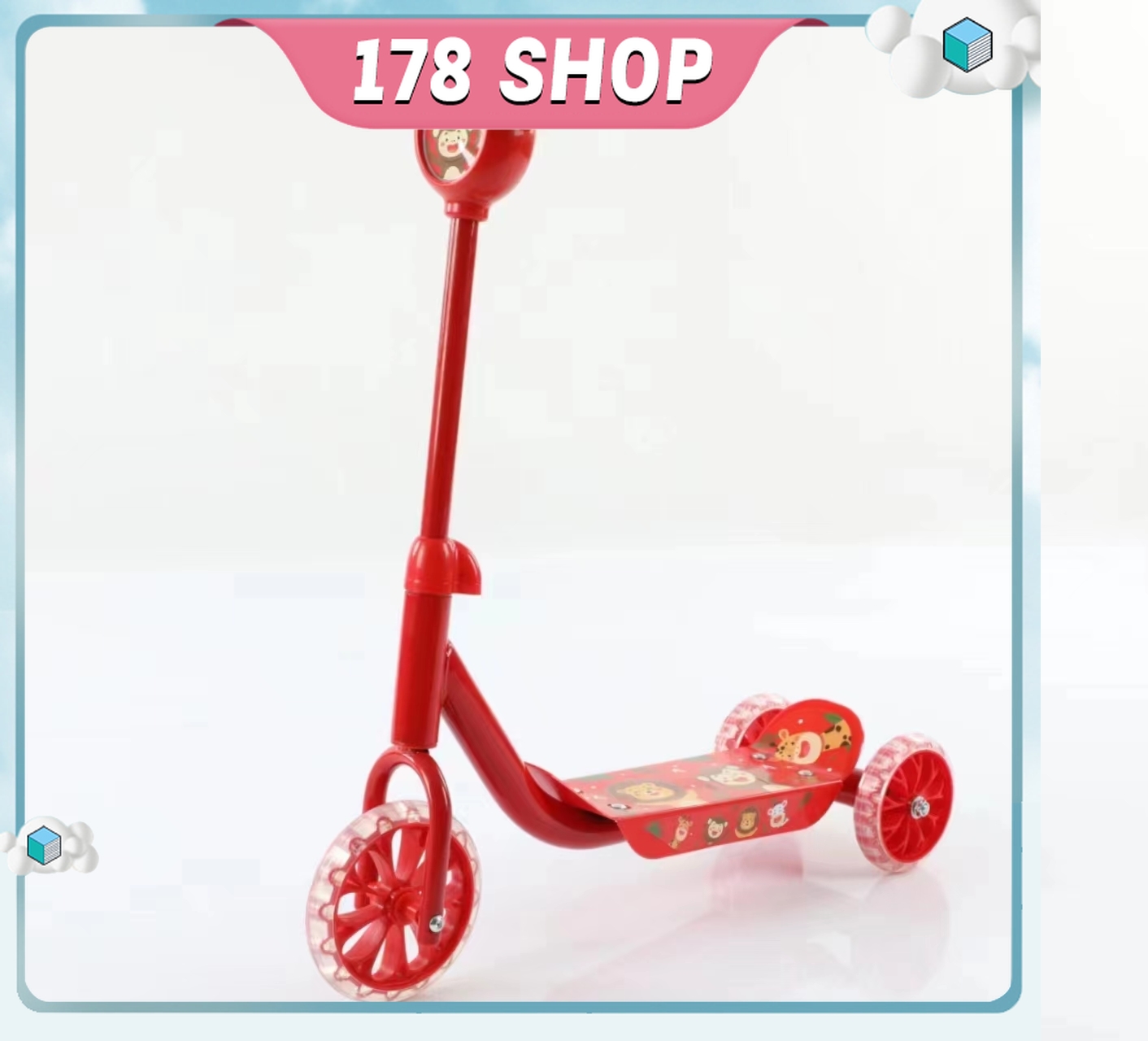 LED Lighted Wheels Kids 3 Wheels Scooter With light Outdoor Toys ...