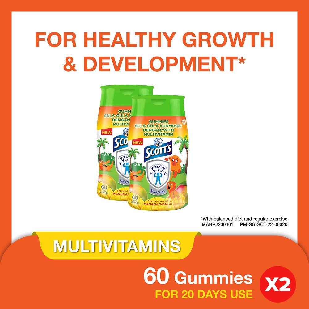 SCOTT'S Multivitamin Gummies for Kids, Vitamin A, B6, C, D & Zinc, For ...