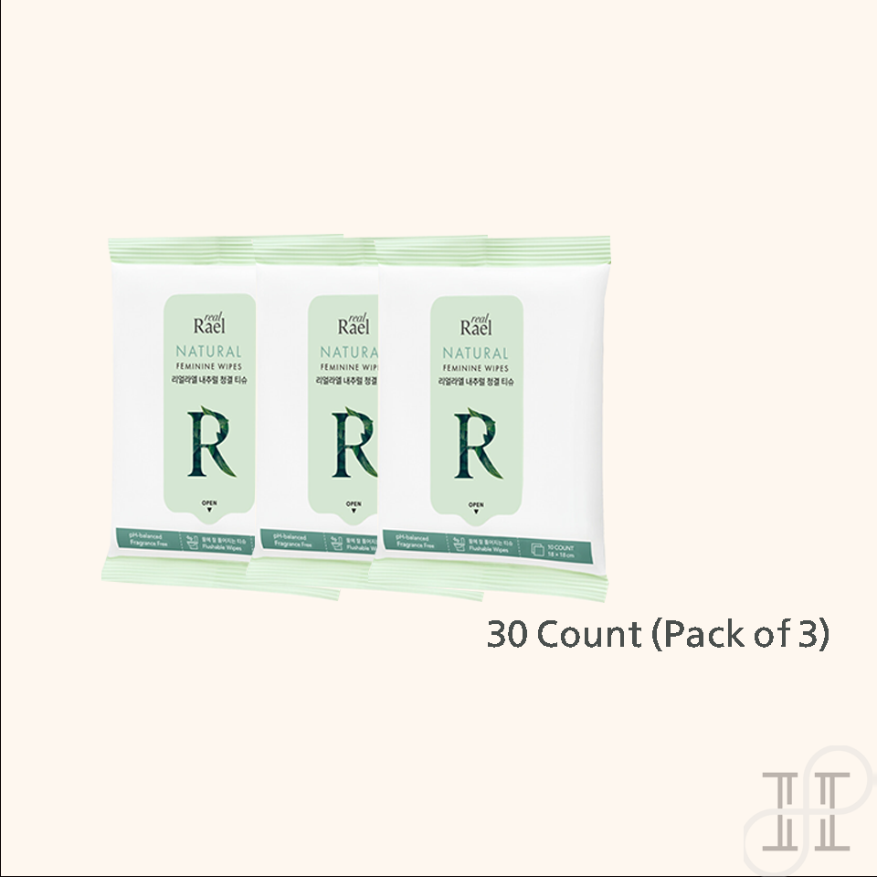 [3packs] Korea Rael Natural Feminine Wipes I Intimate Wipes I Flushable ...
