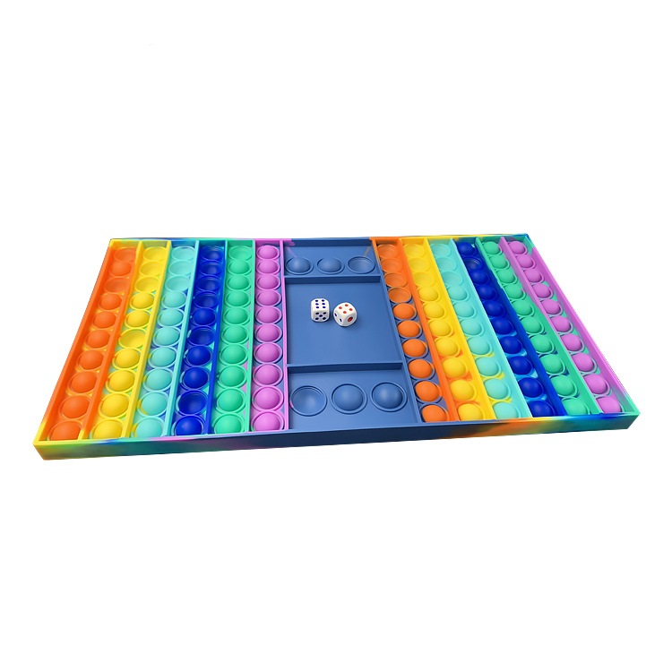 Pop It Chess Board Fidget Toy Big Bubble Sensory Stress Relief Game ...