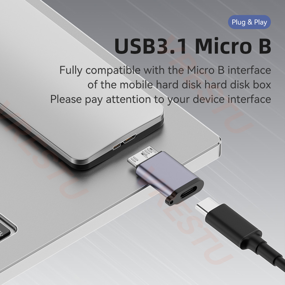 【Inkwell Tales】10g Micro B To Usb C 3.1 3.0 Male To Type C Female ...