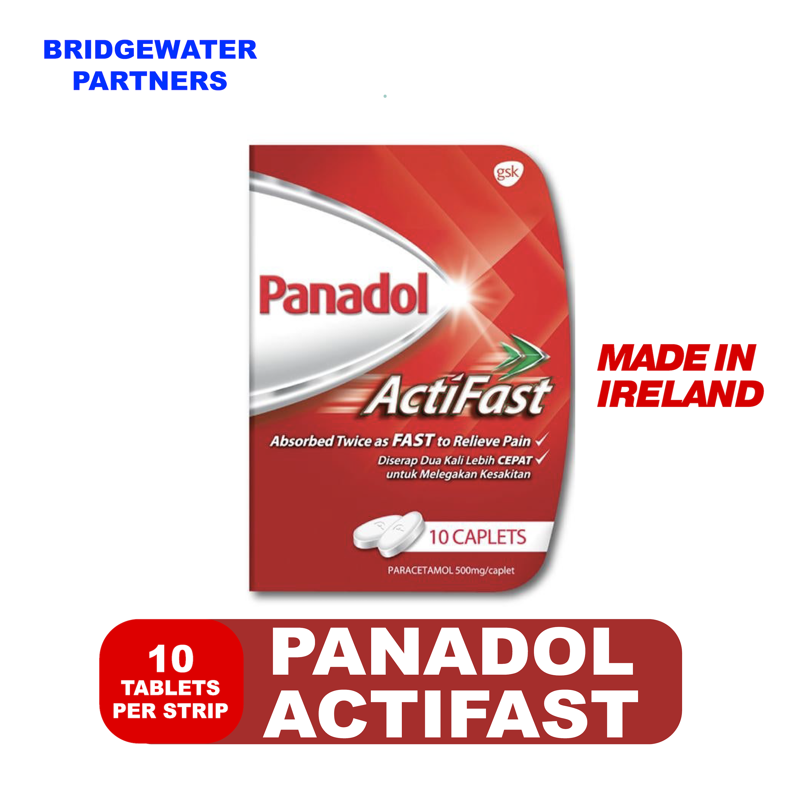 Panadol ActiFast 500mg (10 Tablets Per Strip) | Lazada PH
