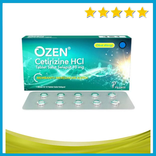 Obat Allergy Ozen 10 Mg Blister 10 Tablet Antihistamine / Anti Alergi ...