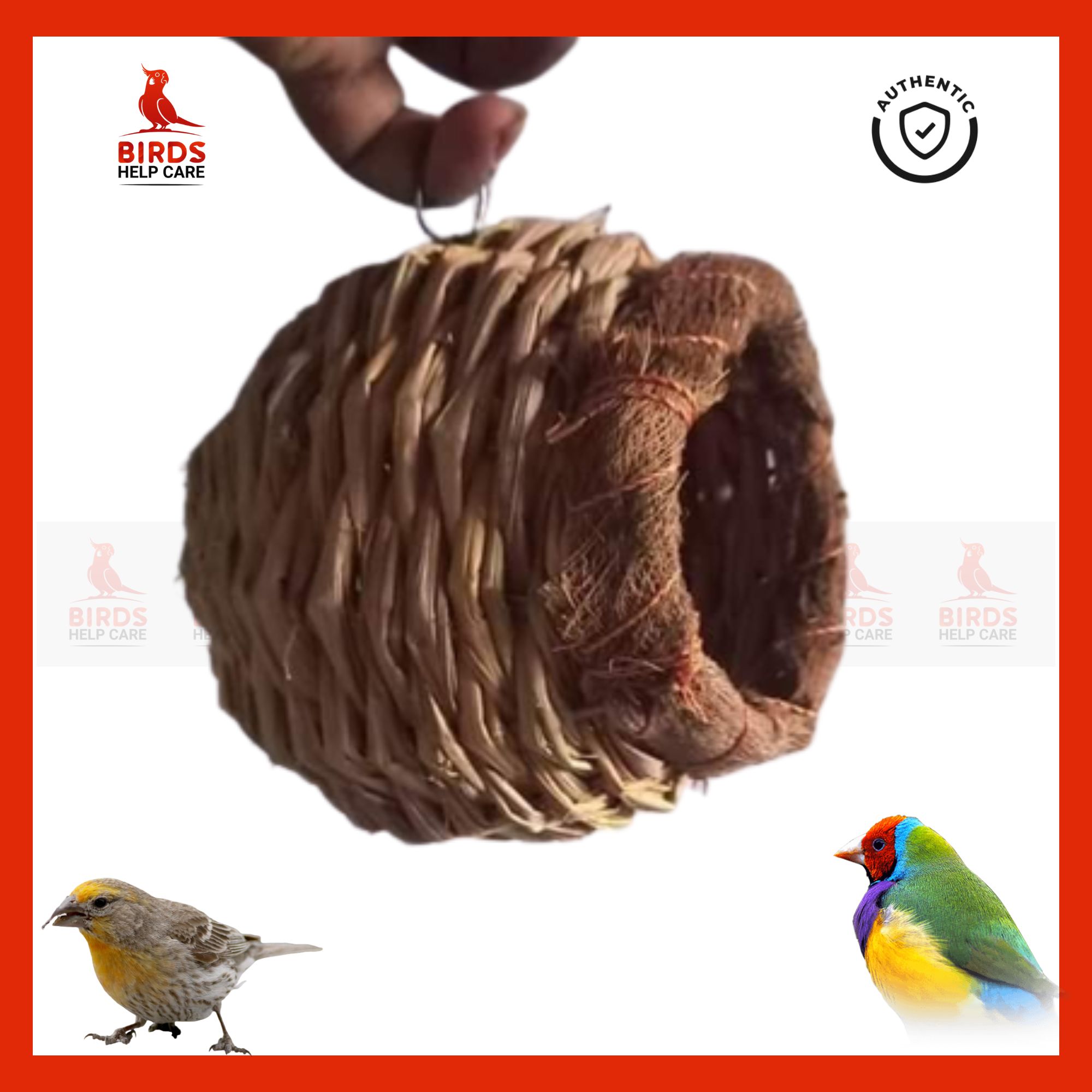 Handmade Straw Natural Bird Nest Bird House Parrot Nest Cages ...
