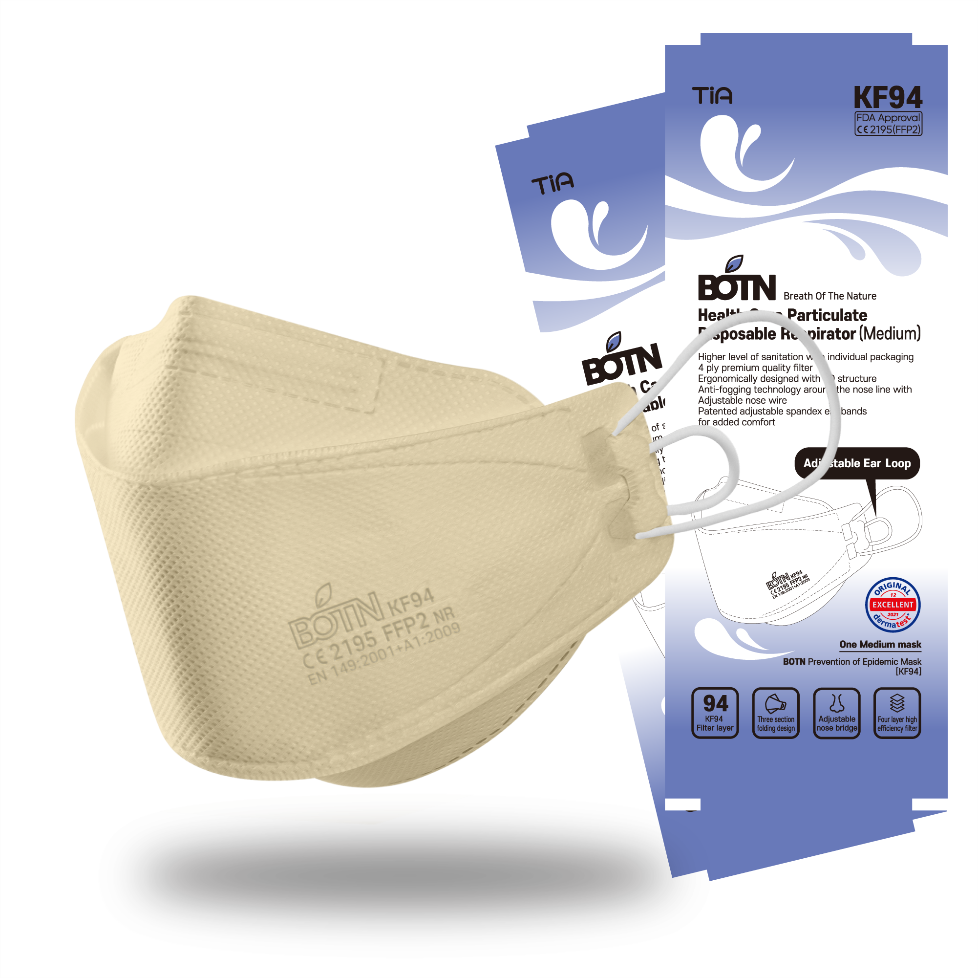 BOTN KF94 Mask - Medium - 20 pack | Lazada PH