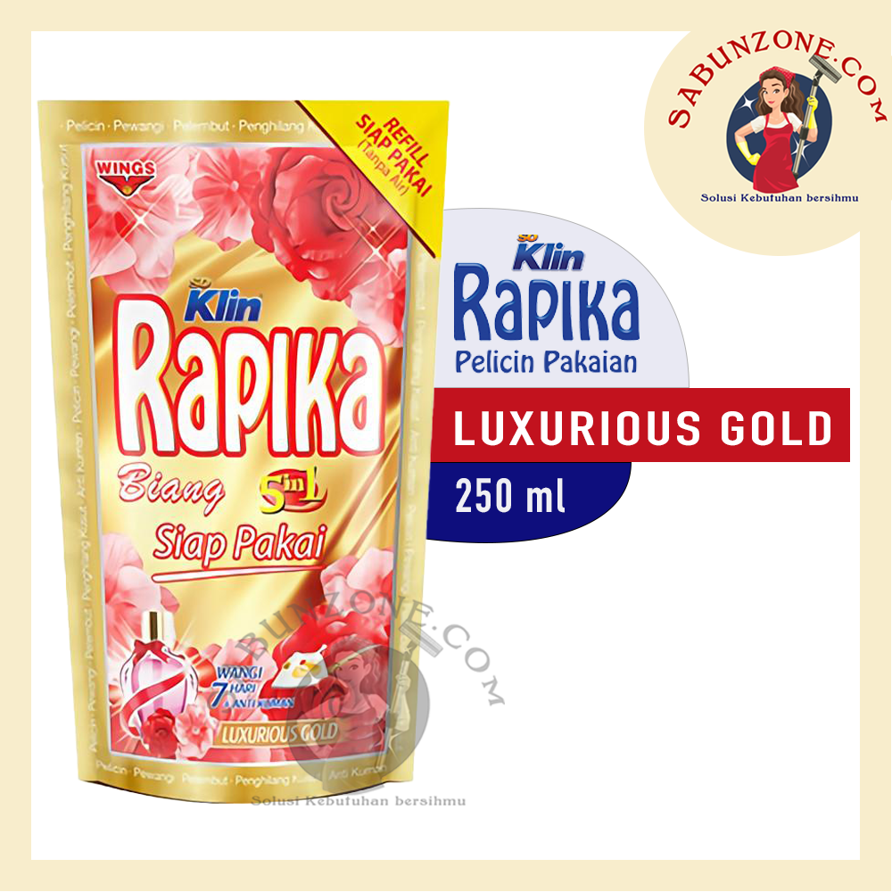 Pelembut Pewangi Pakaian Rapika Gold Refill Pouch 250 ml | Lazada Indonesia