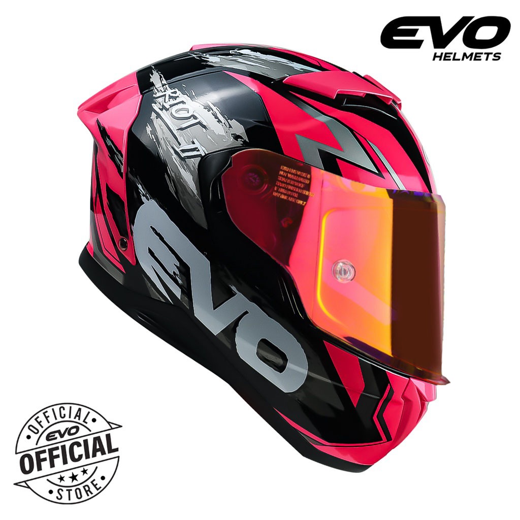 EVO XT-300 Riot Dual Visor Full Face Helmet With Free Clear Lens ...