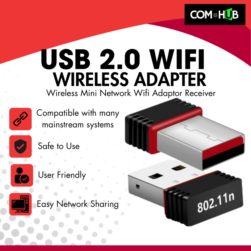 Cm Hub PC | USB 2.0 Wireless WiFi Adapter 802.11n 150mbps Mini Dongle ...