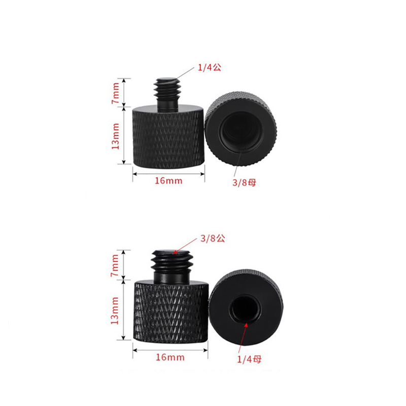 3/8" to 1/4" Male to Female Thread Screw Mount Adapter Tripod Plate ...