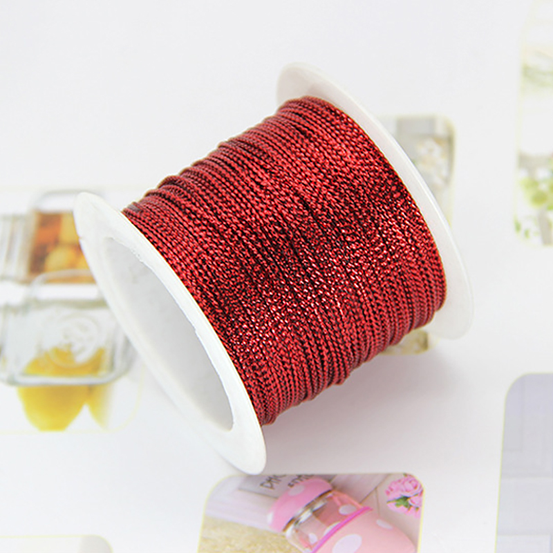 20 Meters 1mm Rope Gold Silver Red Cord Thread Cord String Strap Ribbon ...
