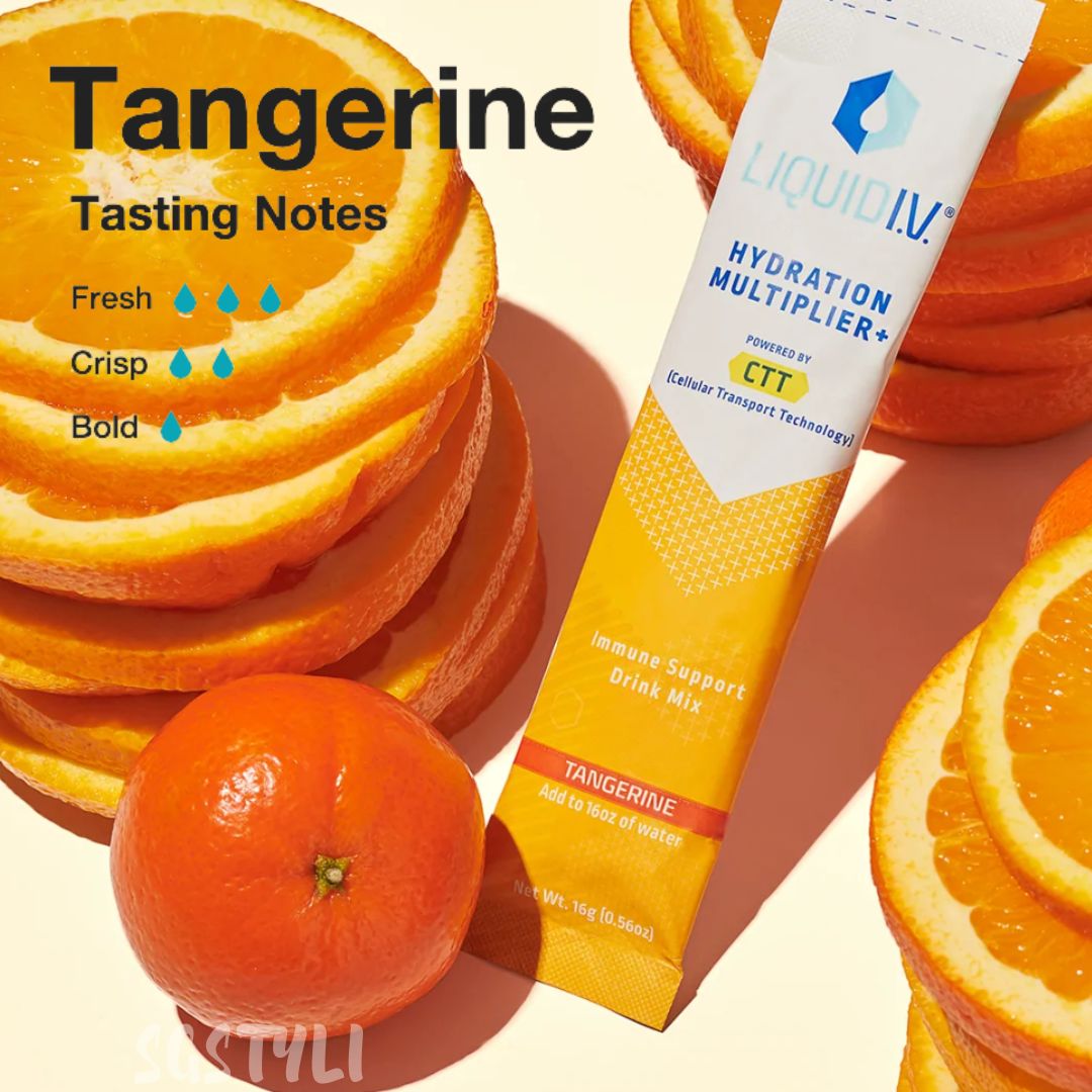 💯 Liquid IV I.V. Hydration Multiplier + Immune Support Tangerine 14 ...