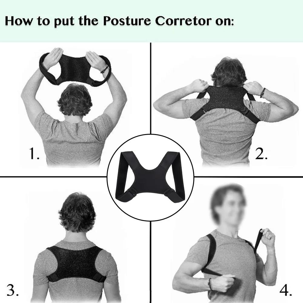 Posture Corrector Adjustable Back Fracture Support MenWomen Back ...