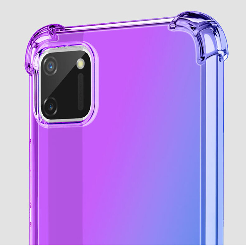 tzmar for Realme C11 2020 Rainbow Aurora Anti-Shock Case Cover Back TPU ...