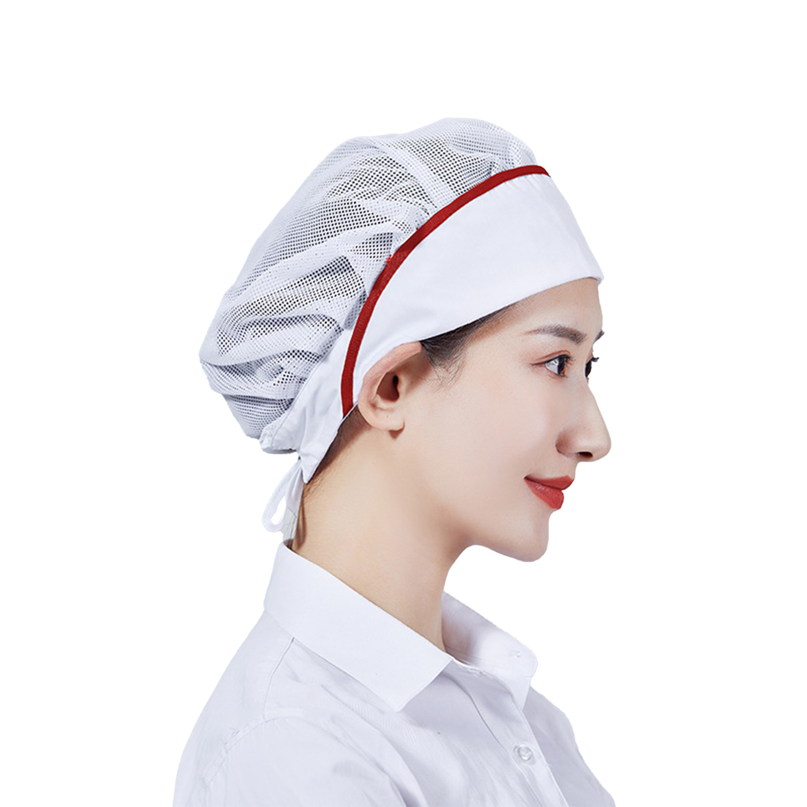 Chef Mesh Cap Polyester Elastic Head Cover for Kitchen School ...
