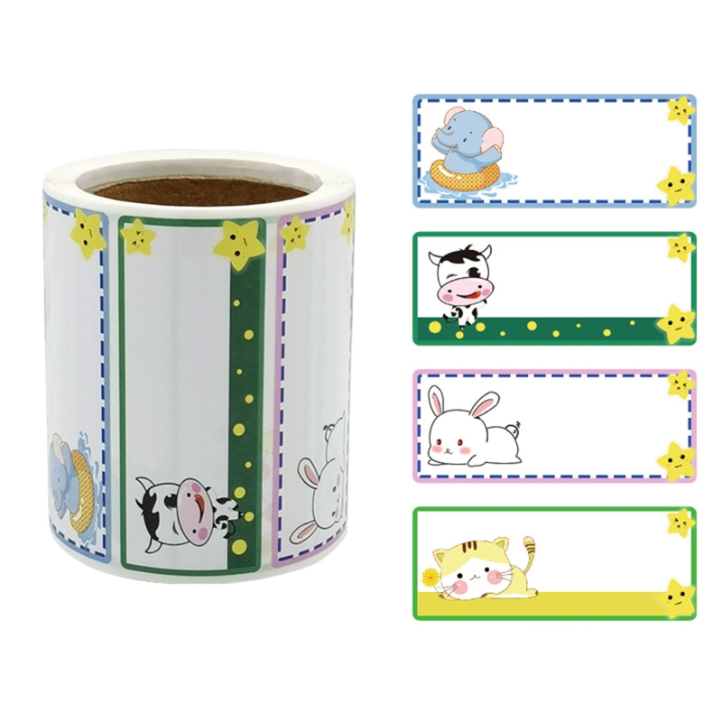 【Exclusive Offer】300Pcs/Roll 4 Styles Children Kids Name Stickers ...