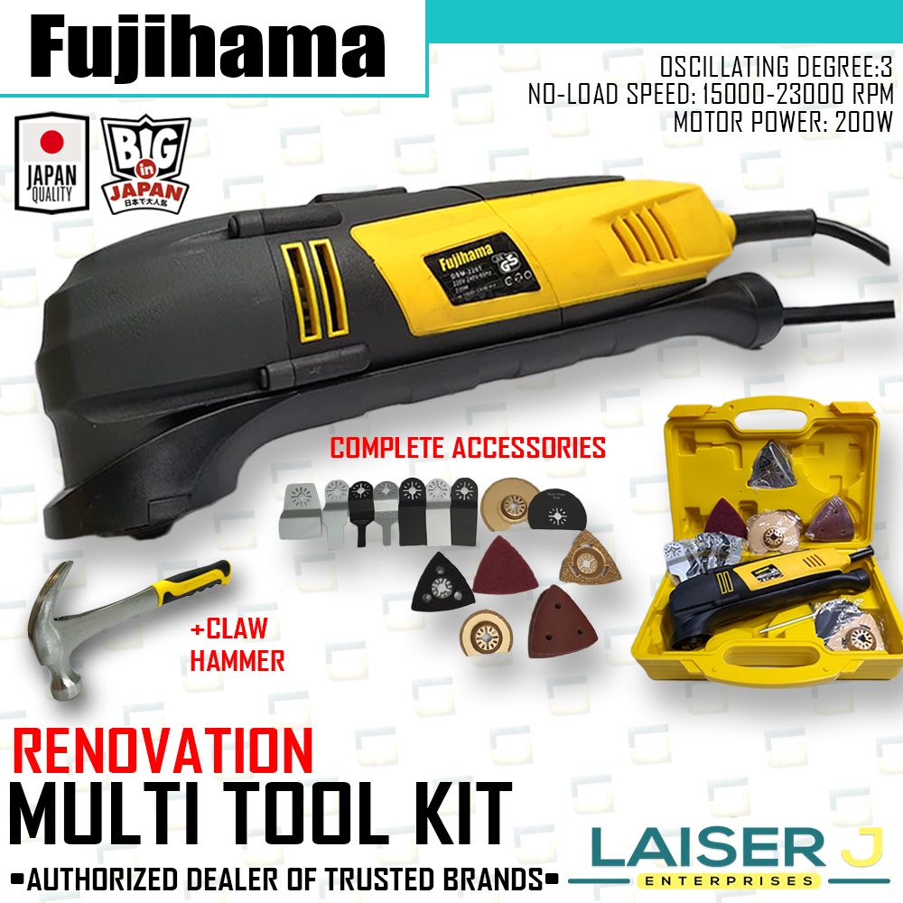 Fujihama Multi Tool Kit Complete Accessories +Claw Hammer | Lazada PH