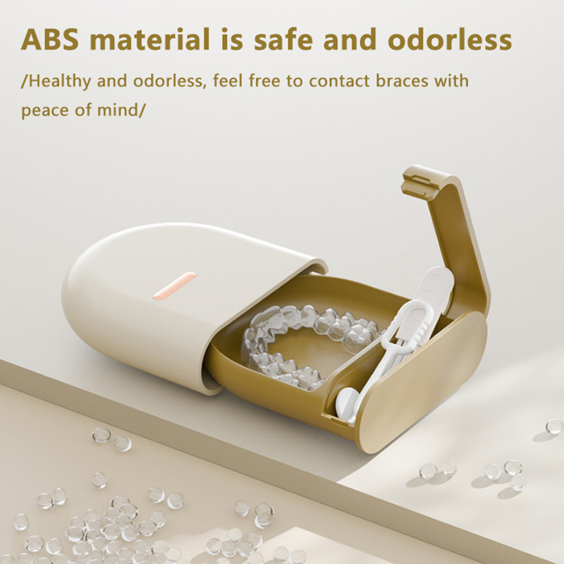 Retainer Case Portable Mouth Guard Box Oral Cleaning False Teeth ...