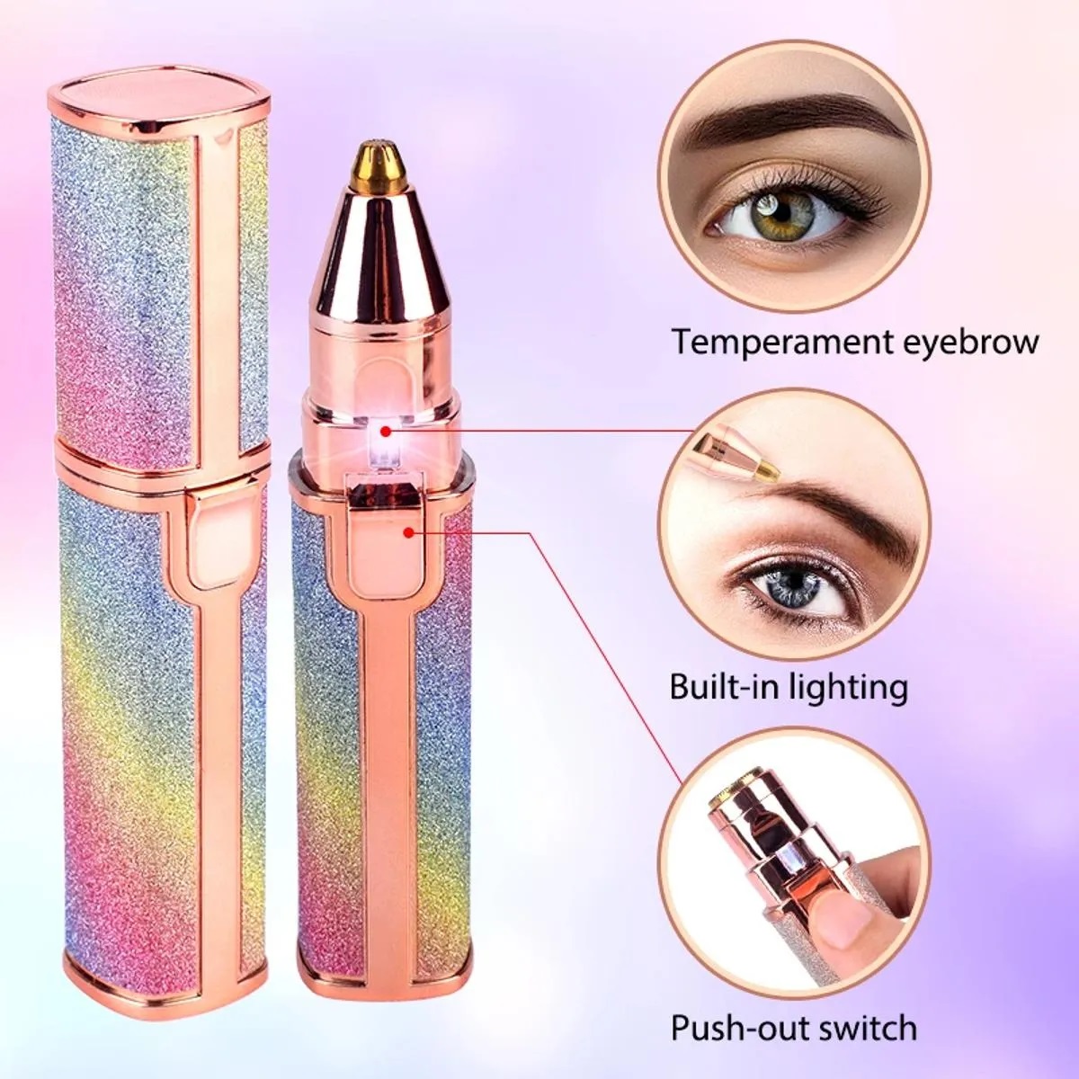 Pack of 02 - Premium Quality 2 in 1 Rechargeable Flawless Eyebrow ...