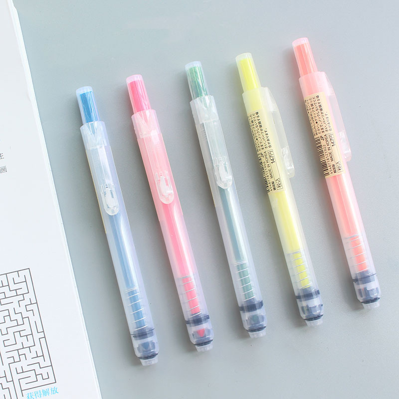 【PlayVoyage】1PC Replaceable refill Highlighter Pen Fluorescent Cute ...