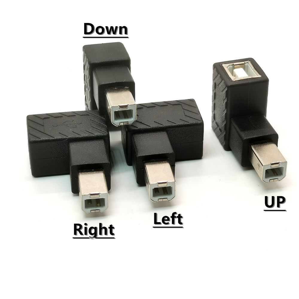Usb 2.0 Type B Print Adapter 90 Degree Up Down Left Right Angle Plug ...