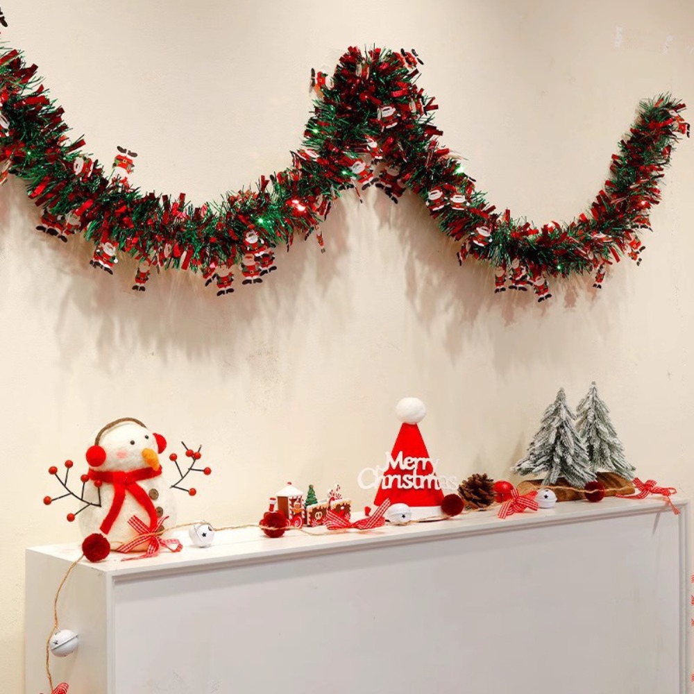 2M New Santa Claus Christmas Wool Strip Snowman Scene Layout Christmas ...