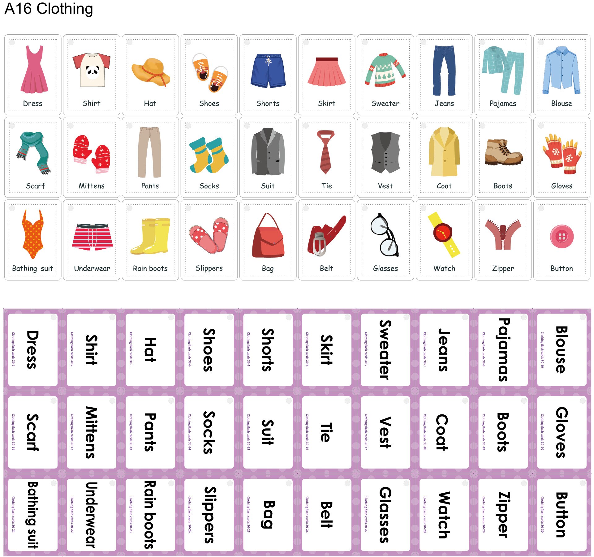 Kid Montessori Baby Learn English Word Card Flashcards Cognitive ...