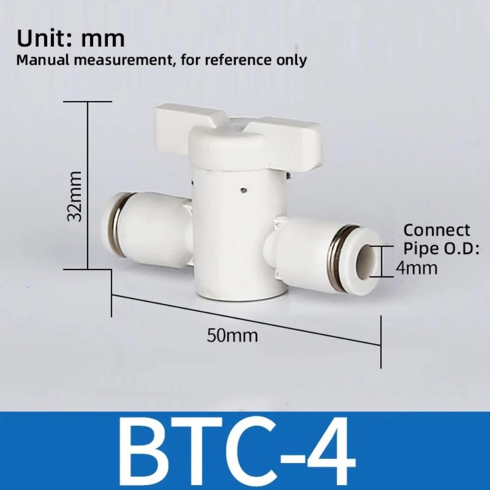1Pcs Durable Pipe Fitting Hand Valve 4mm 6mm 8mm Quick Joint Connector ...
