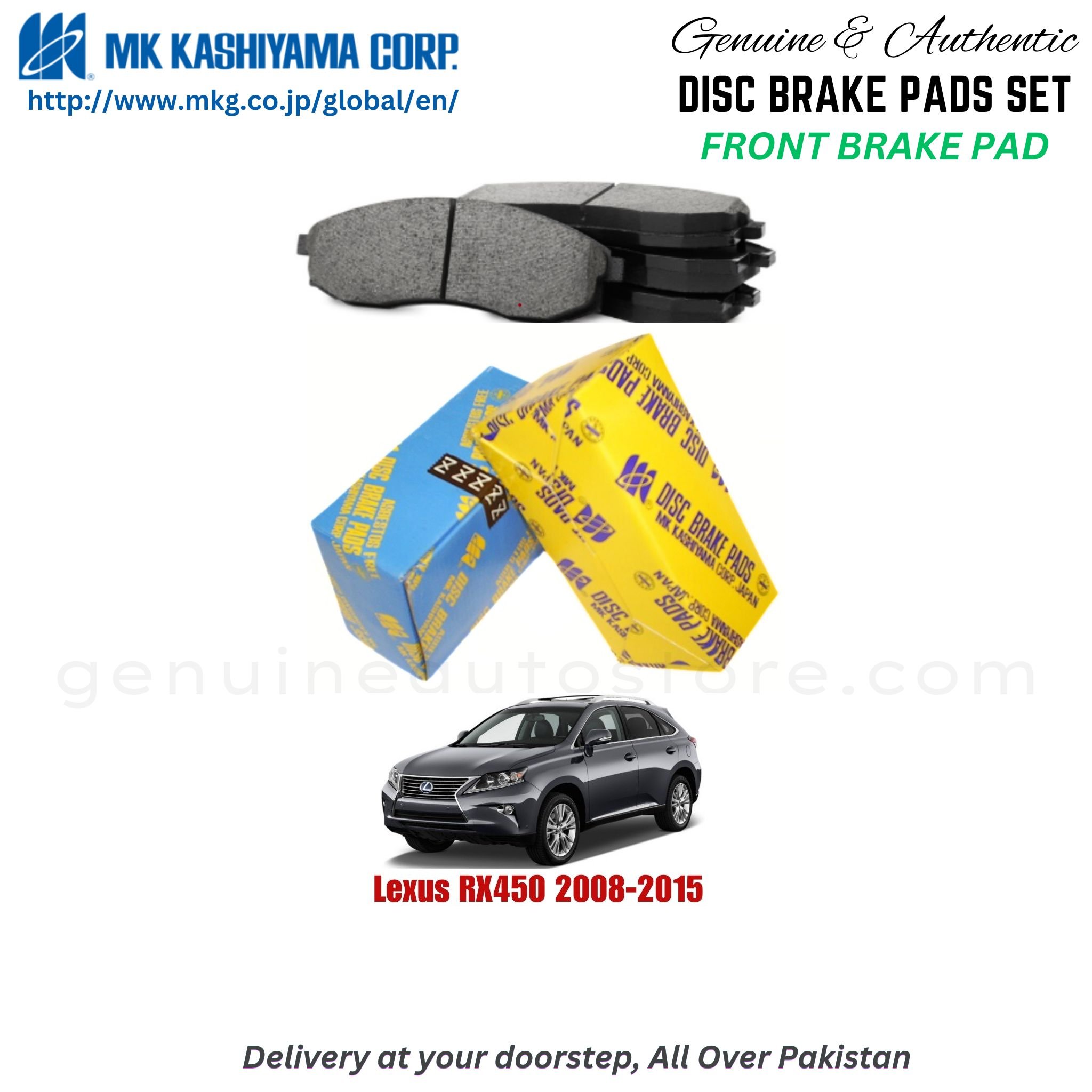 LEXUS RX450 2008-2015 MK JAPAN FRONT BRAKE PADS | Daraz.pk