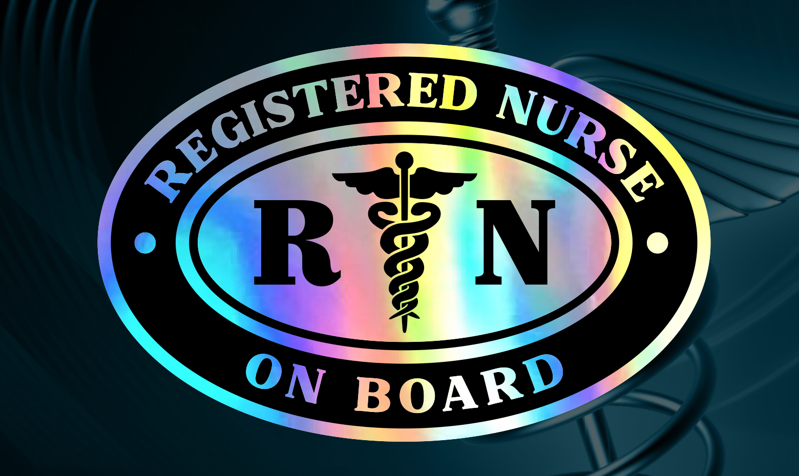NURSE ON BOARD RN REGISTERED NURSE DO NOT DELAY MOTORCYCLE CAR STICKER ...