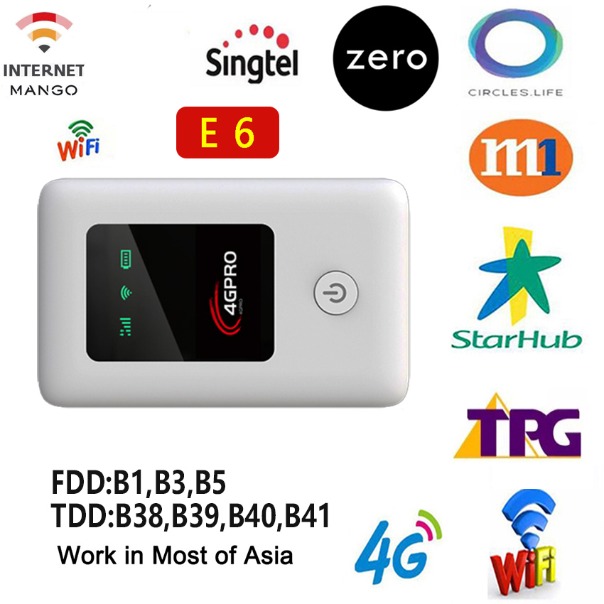 E6 4G LTE Hotspot Wireless Broadband Mini Mifi Unlock 4G 3G Modem ...