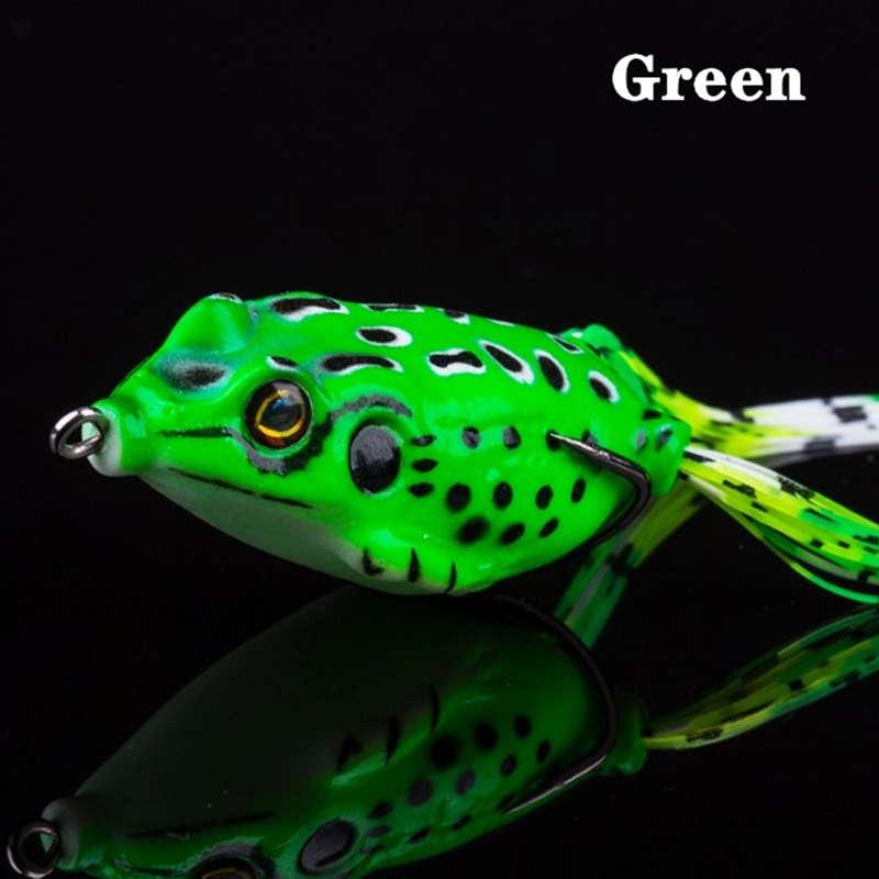 Energetic Frog Soft Fishing Lure Double Hooks Artificial Bait Frog Tool ...